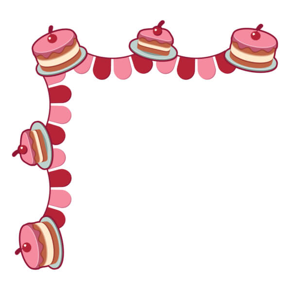 Download Whimsical Cake Border Design Borders & Corners Online ...