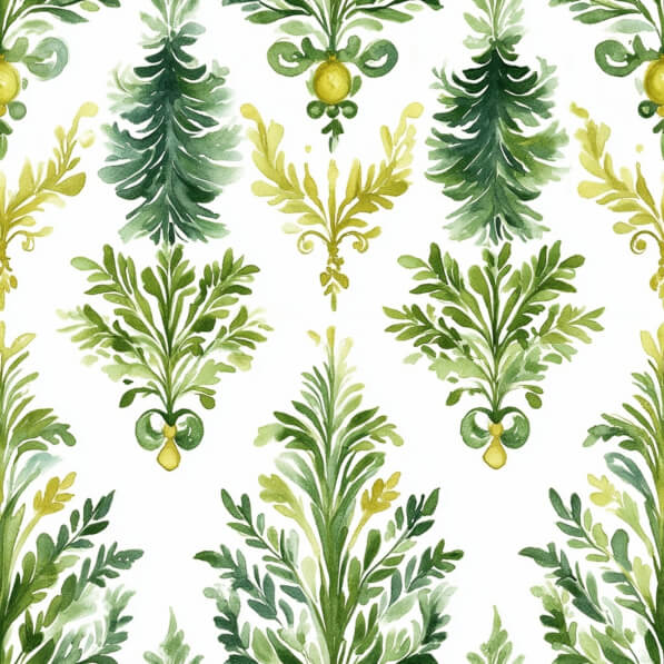 Download Floral Green Pattern with Watercolor Effect Patterns Online ...