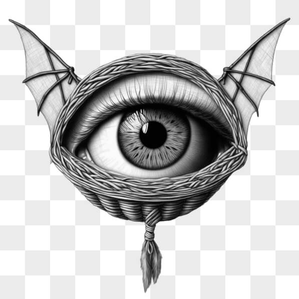 Descarga Ojo surrealista con alas de murciélago Bocetos En Línea ...