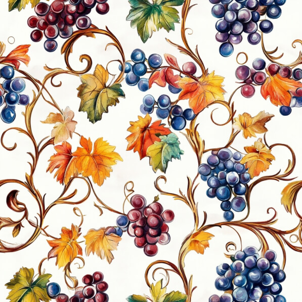 Download Grapevine Pattern in Watercolor Style Patterns Online ...