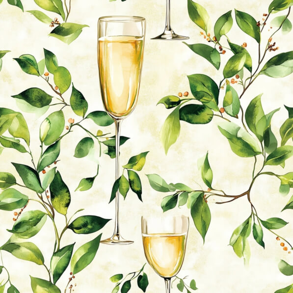 Descarga Patrón floral con copas de champán Patrones En Línea ...
