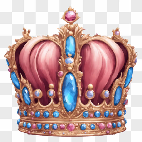Download Ornate Crown with Pink and Blue Gems Cartoons Online ...