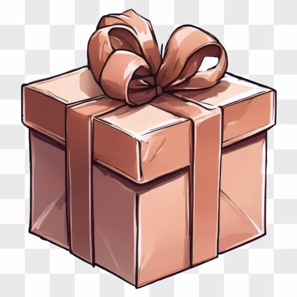 Download Wrapped Gift Box with Bow Cartoons Online - Creative Fabrica