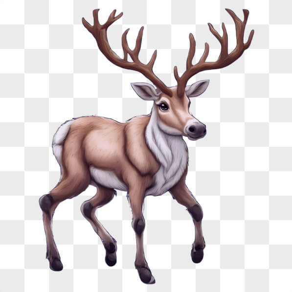 Download Stylized Cartoon Deer with Antlers Cartoons Online - Creative ...