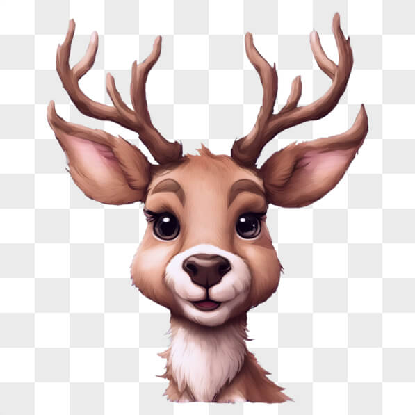 Download Cute Animated Deer with Antlers Cartoons Online - Creative Fabrica