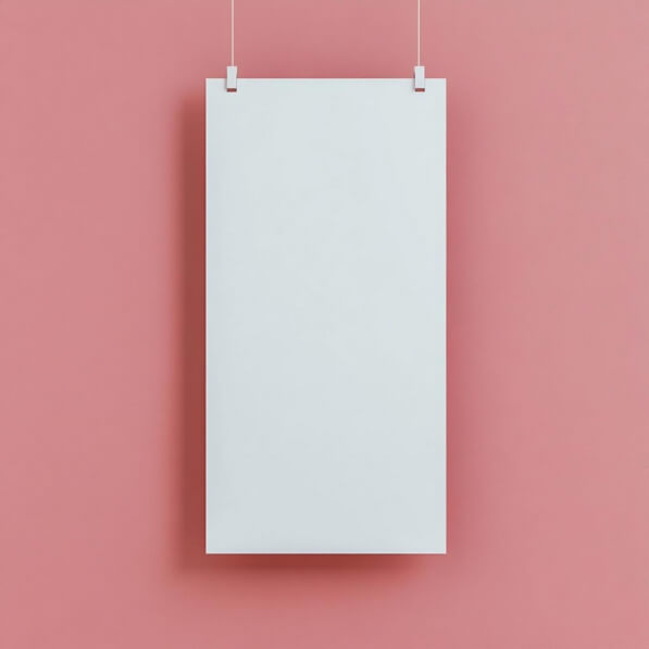 Descarga Póster en blanco en pared rosa Mockups En Línea - Creative Fabrica