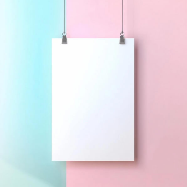 Download Minimalist Blank Poster on Pastel Background Mockups Online ...