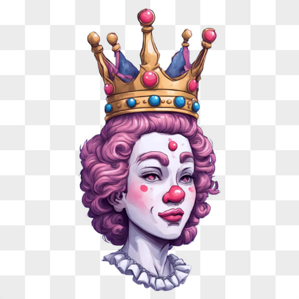 Download Regal Clown with Crown Cartoons Online - Creative Fabrica
