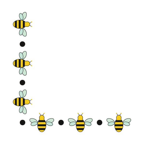 Download Playful Bee Corner Design Borders & Corners Online - Creative ...