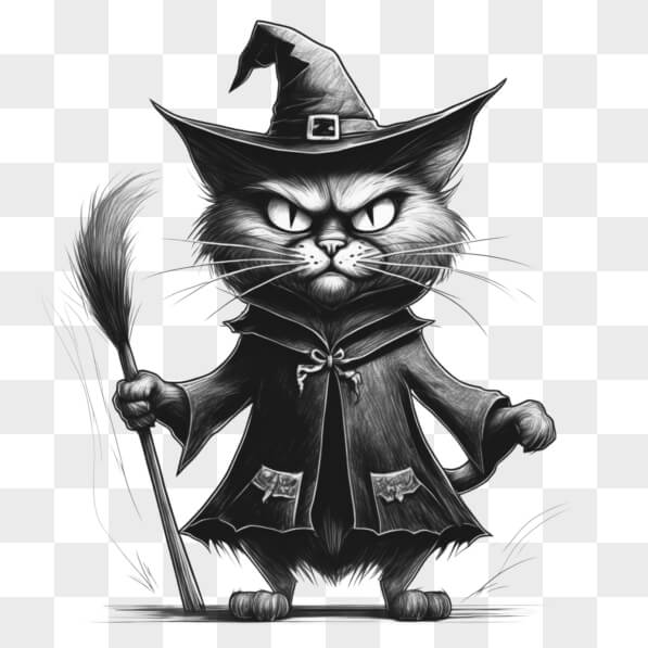 Download Whimsical Witch Cat Illustration Sketches Online - Creative ...