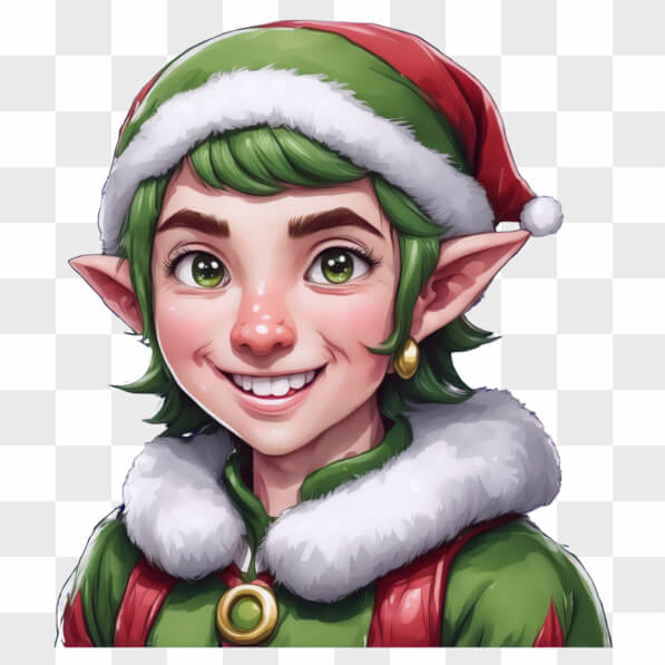 Download Cheerful Elf Character in Holiday Attire Cartoons Online ...