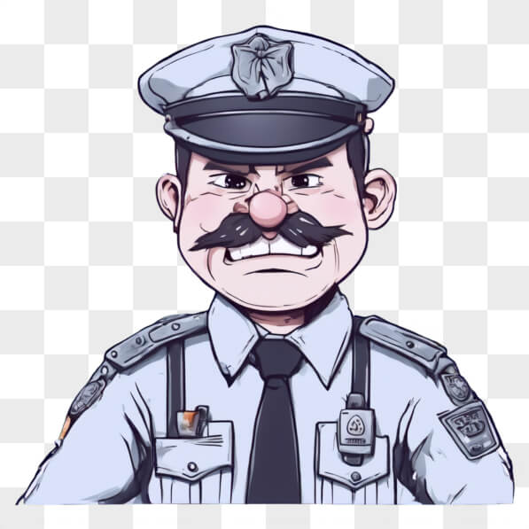 Download Cartoon Police Officer with Mustache Cartoons Online ...