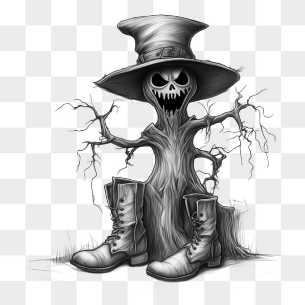 Download Whimsical Skeleton Tree Illustration Sketches Online ...