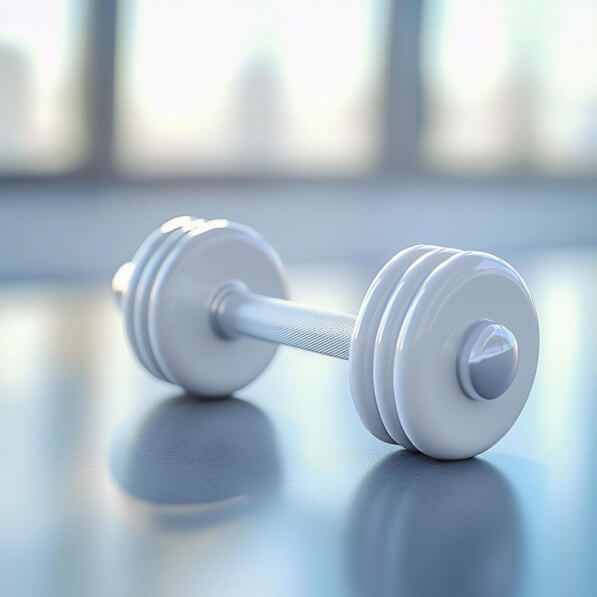Download White Dumbbell on Reflective Surface Mockups Online - Creative ...