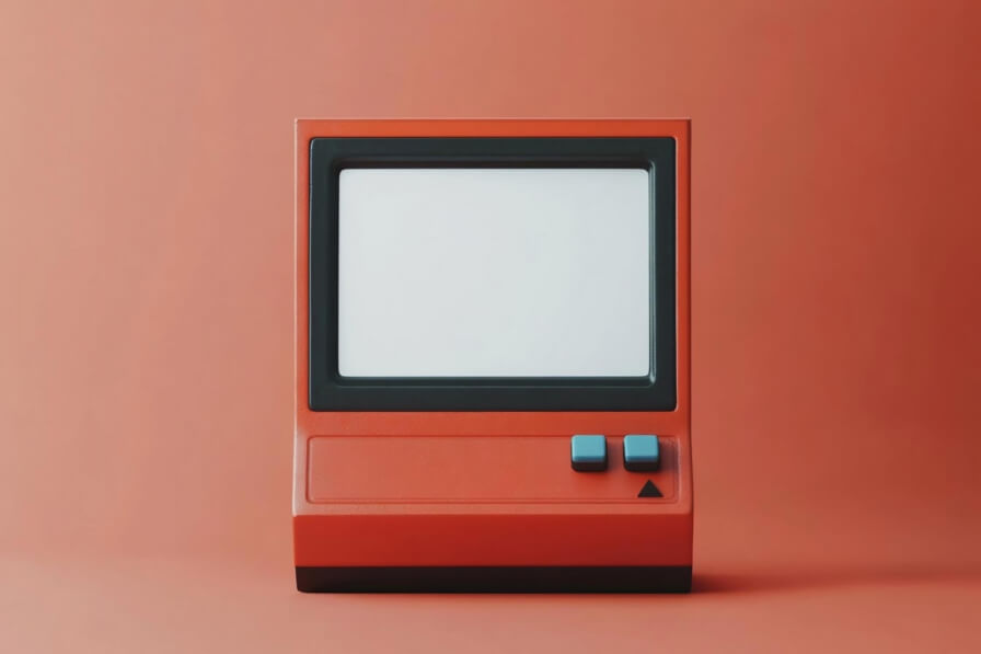 Download Retro Red Computer Monitor Mockups Online - Creative Fabrica