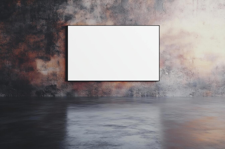 Descarga Lienzo en blanco sobre pared texturizada Mockups En Línea ...