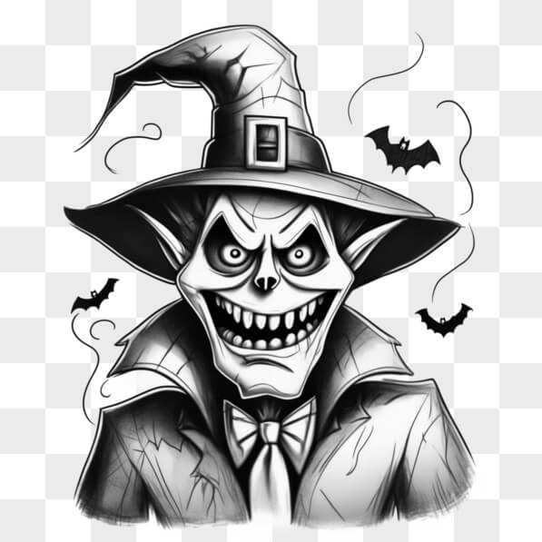 Download Cartoon Skeleton Witch Sketches Online - Creative Fabrica