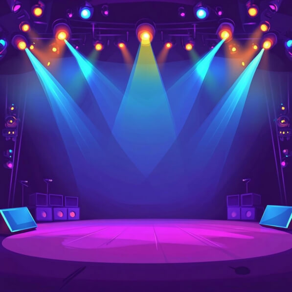 Download Vibrant Stage with Colorful Lights Backgrounds Online ...