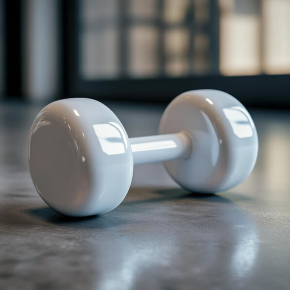 Download White Dumbbell on Reflective Surface Mockups Online - Creative ...