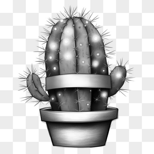 Download Stylized Cactus in a Pot Sketches Online - Creative Fabrica
