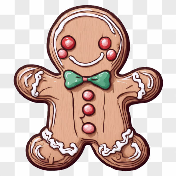 Download Cheerful Gingerbread Man Cookie Cartoons Online - Creative Fabrica
