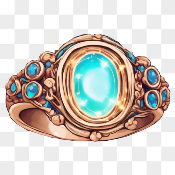 Download Ornate Turquoise Ring Cartoons Online - Creative Fabrica