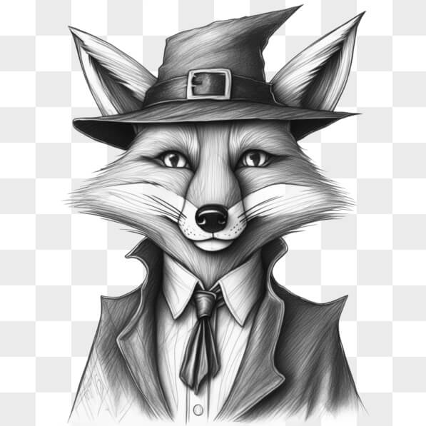 Download Stylized Fox Character in Formal Attire Sketches Online ...
