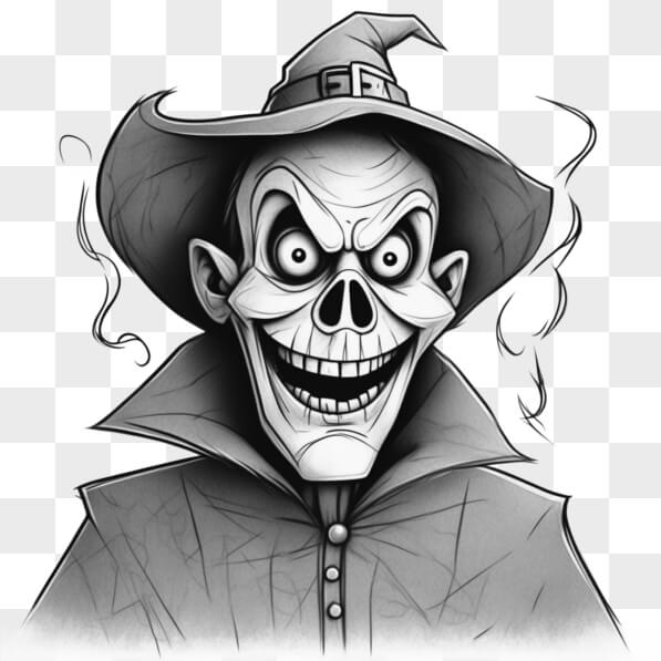 Download Cartoon Skeleton Witch Sketches Online - Creative Fabrica