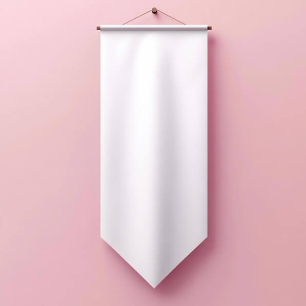 Download Blank White Banner on Pink Wall Mockups Online - Creative Fabrica