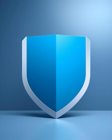 Download Stylized Blue Shield Against Blue Background Backgrounds Online - Creative Fabrica