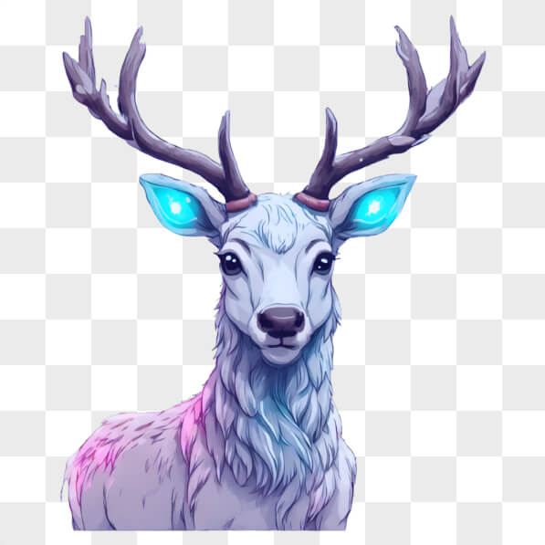 Download Stylized Deer with Glowing Ears Cartoons Online - Creative Fabrica