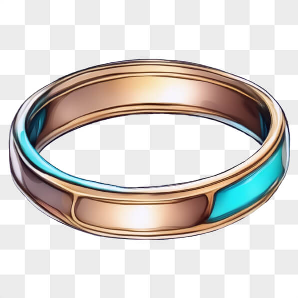 Download Elegant Ring with Turquoise Inlay Cartoons Online - Creative ...
