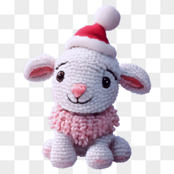 Télécharger Mouton en peluche festif avec un chapeau de Santa Dessins ...