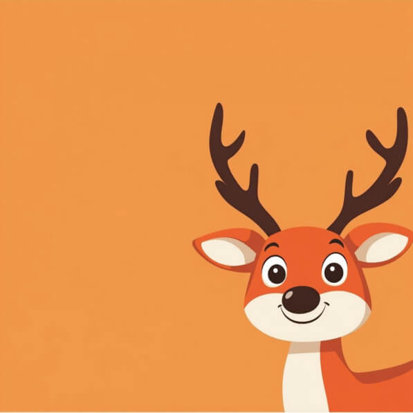 Download Cartoon Deer with Orange Background Backgrounds Online ...