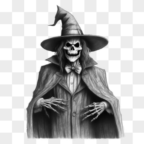 Download Skeleton Wizard Illustration Sketches Online - Creative Fabrica