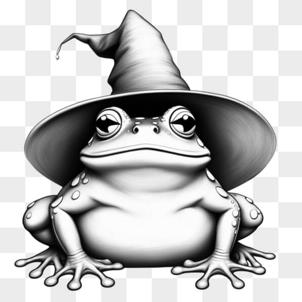 Download Whimsical Frog in a Wizard Hat Sketches Online - Creative Fabrica