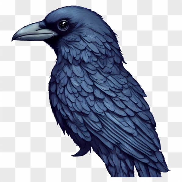 Download Illustrated Raven with Detailed Feathers Cartoons Online ...