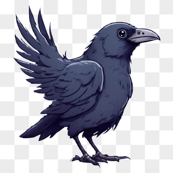 Download Playful Cartoon Raven Cartoons Online - Creative Fabrica