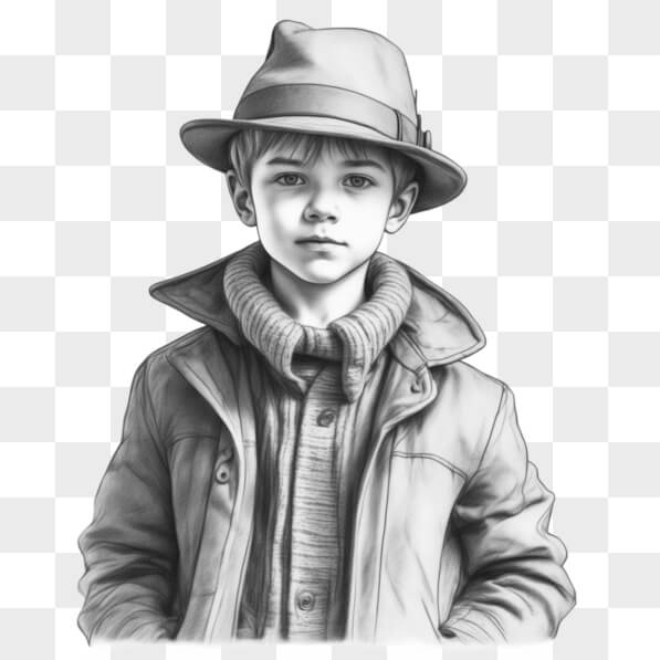 Download Pencil Drawing of a Young Boy Sketches Online - Creative Fabrica