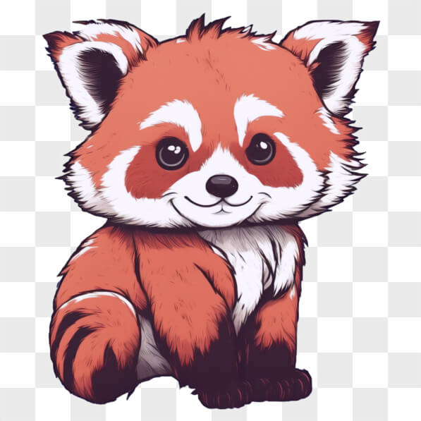 Download Cute cartoon red panda illustration Cartoons Online - Creative ...