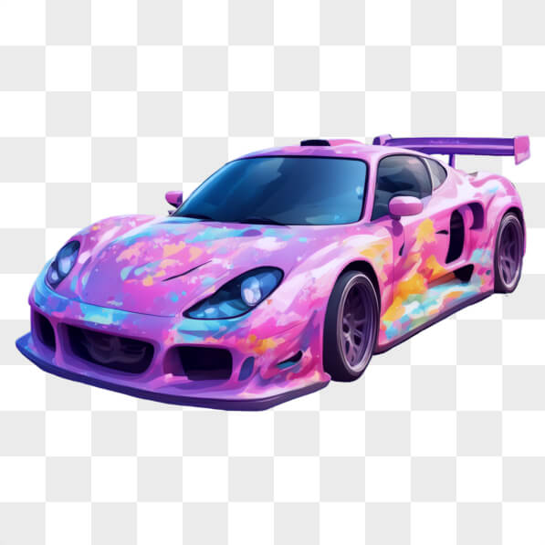 Download Vibrant Abstract Sports Car Cartoons Online - Creative Fabrica