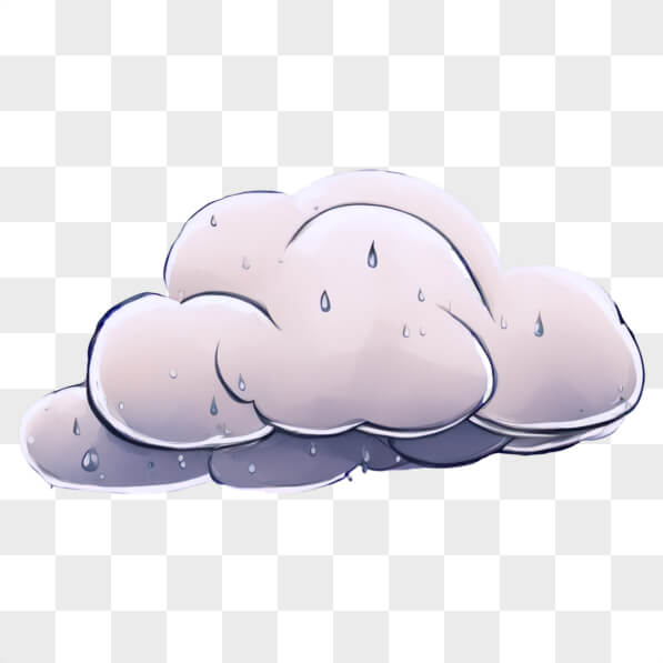 Download Cartoon Cloud with Rain Drops Cartoons Online - Creative Fabrica