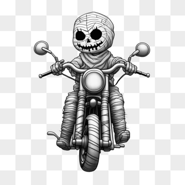 Download Mummy Character Riding Motorcycle Sketches Online - Creative ...