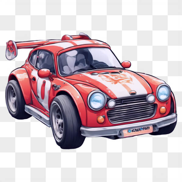 Download Stylized Sports Car with Racing Stripes Cartoons Online ...