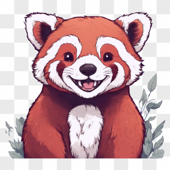 Download Cheerful Red Panda Character Cartoons Online - Creative Fabrica