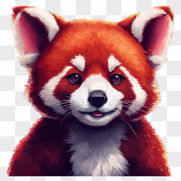 Download Cute Red Panda Portrait Cartoons Online - Creative Fabrica