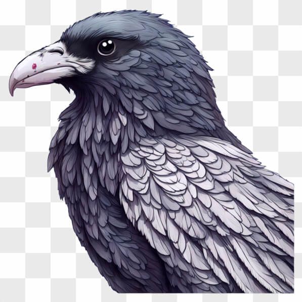 Download Illustration of a Raven with Detailed Feathers Cartoons Online ...