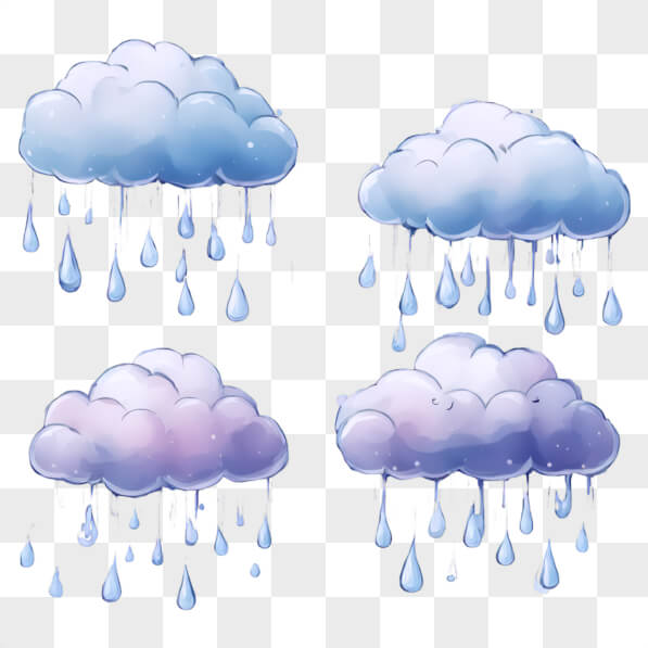 Download Cartoon Clouds with Rain Cartoons Online - Creative Fabrica