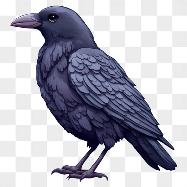Descarga Cuervo Ilustrado con Plumas Detalladas Cartoons En Línea ...