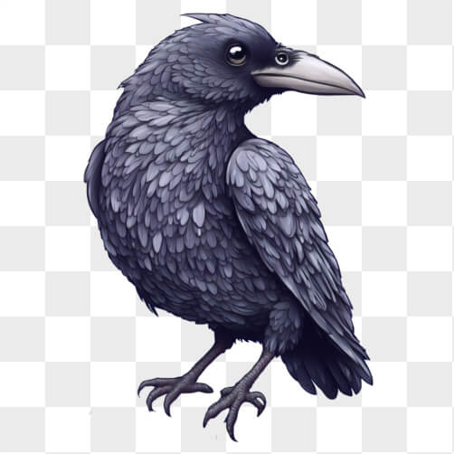 Download Illustrated Raven with Wings Spread Cartoons Online - Creative ...